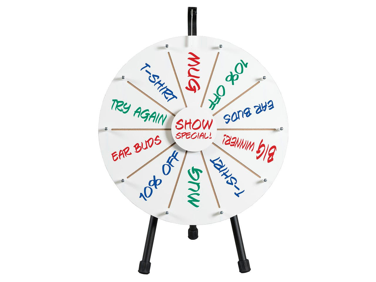 10 Slot 21" Dry Erase Prize Wheel Mini Tabletop Game for Shows – 321 ...