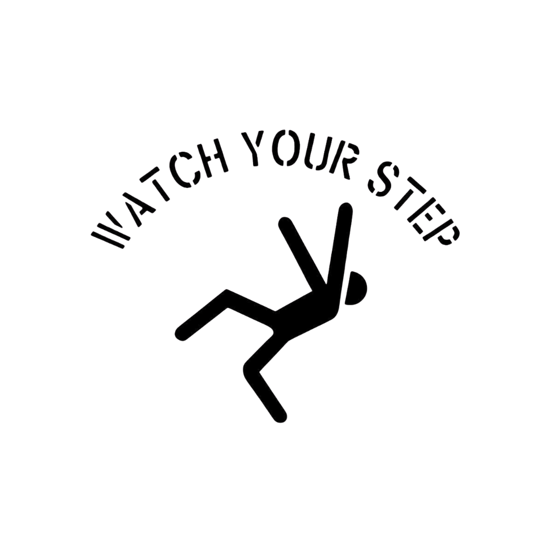 WATCH YOUR STEP Safety Stencil 24" Symbol – 321 Plastics