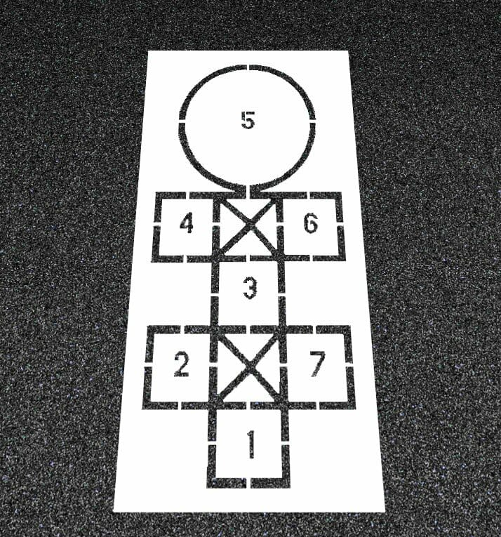 Hopscotch Stencil DIY Kit Pavement Template for Hard Surfaces – 321 ...